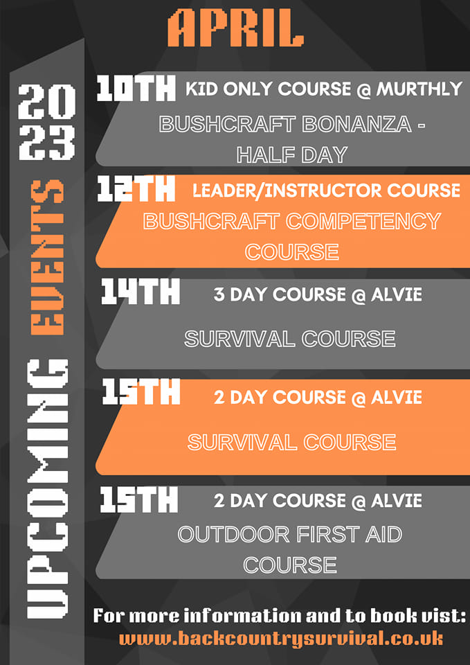 April Courses - Backcountry Survival Ltd